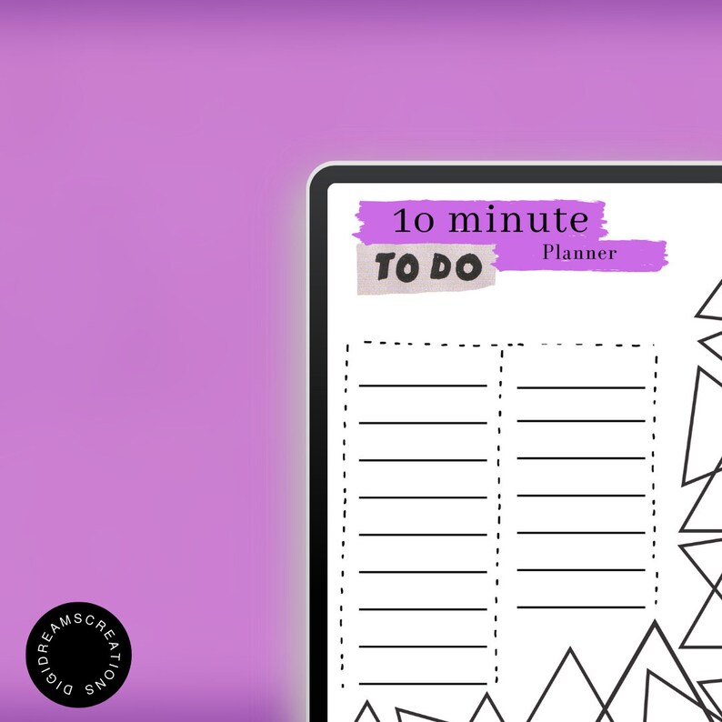 10 Minute Planner, Pomodoro Tracker Printable, Time Management ...