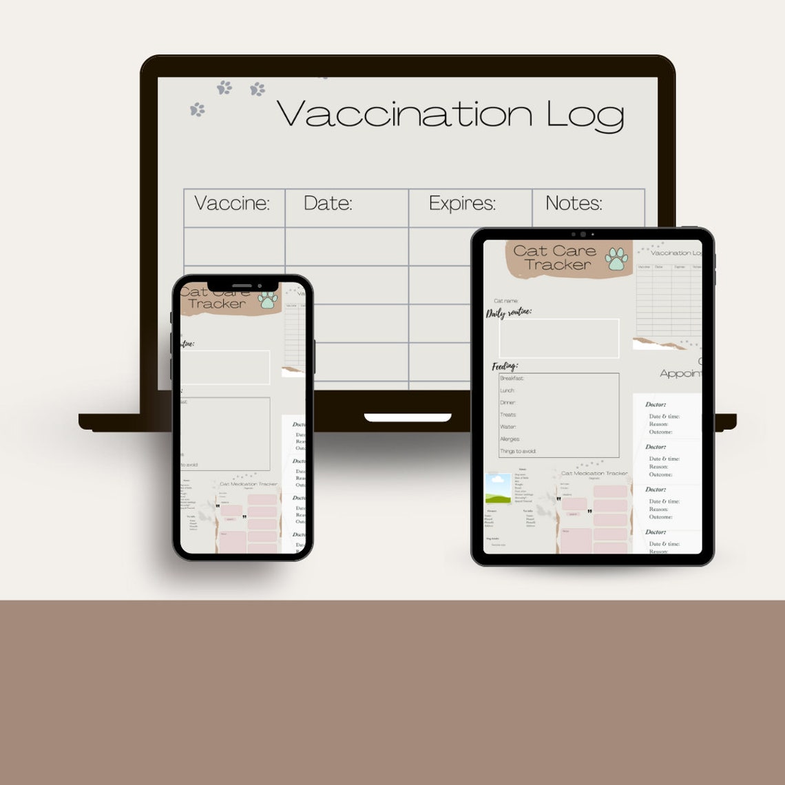 Pet Care Planner, Dog/ Cat Care Plan Vet Tracker, Pet Organizer ...