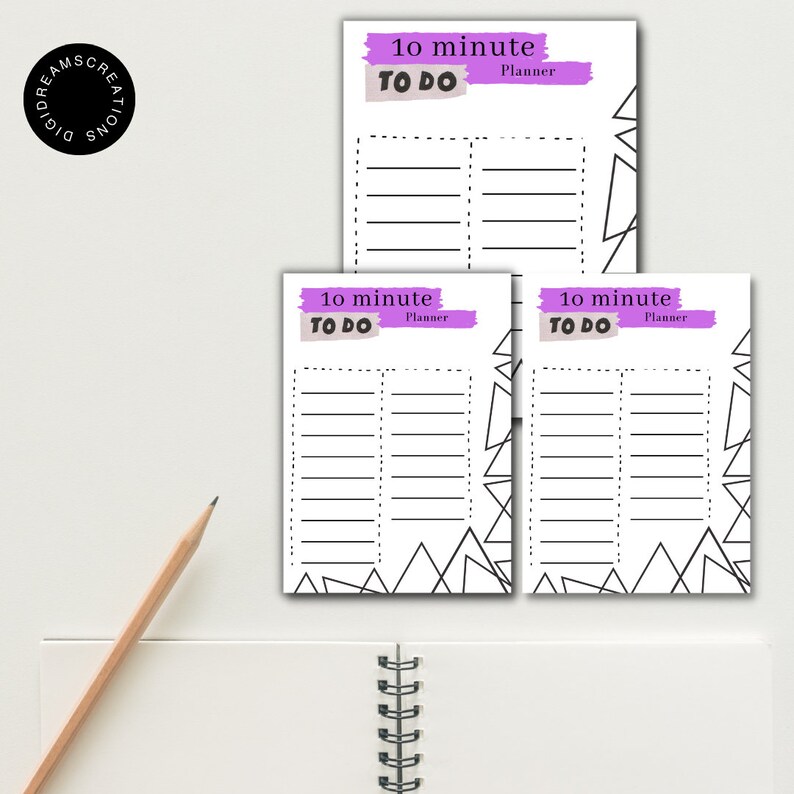 10 Minute Planner, Pomodoro Tracker Printable, Time Management ...