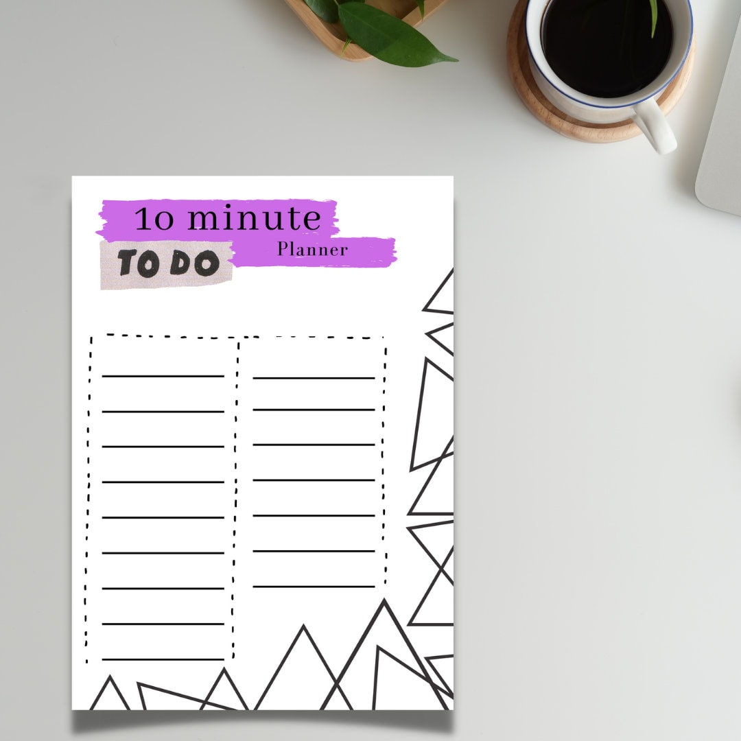 10 Minute Planner, Pomodoro Tracker Printable, Time Management ...