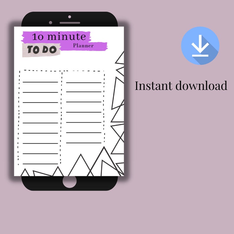 10 Minute Planner, Pomodoro Tracker Printable, Time Management ...