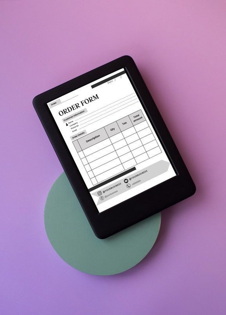 Order Form Templates, Editable Order Form, Crafters Order Form Template ...