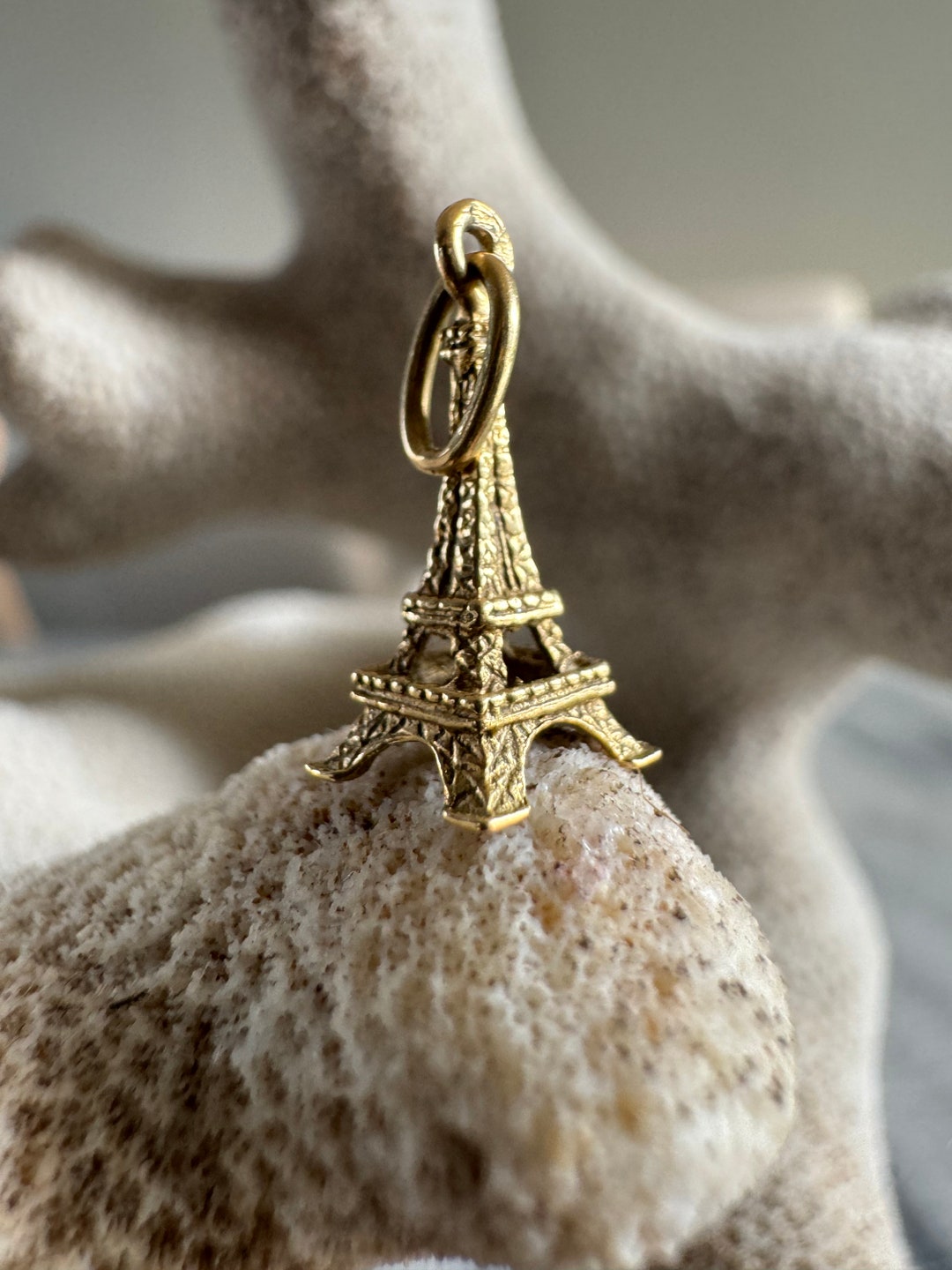Antique 10k Dainty French Eagle Head Hallmark Eiffel Tower Pendant - Etsy