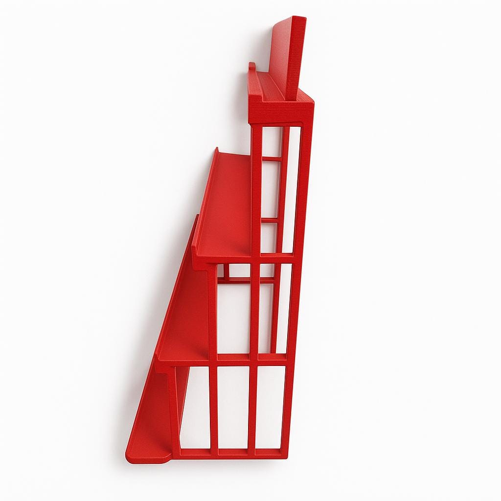 4-tier Angled Display Stand: 3D Printed Shelf for PSA Slabs ...