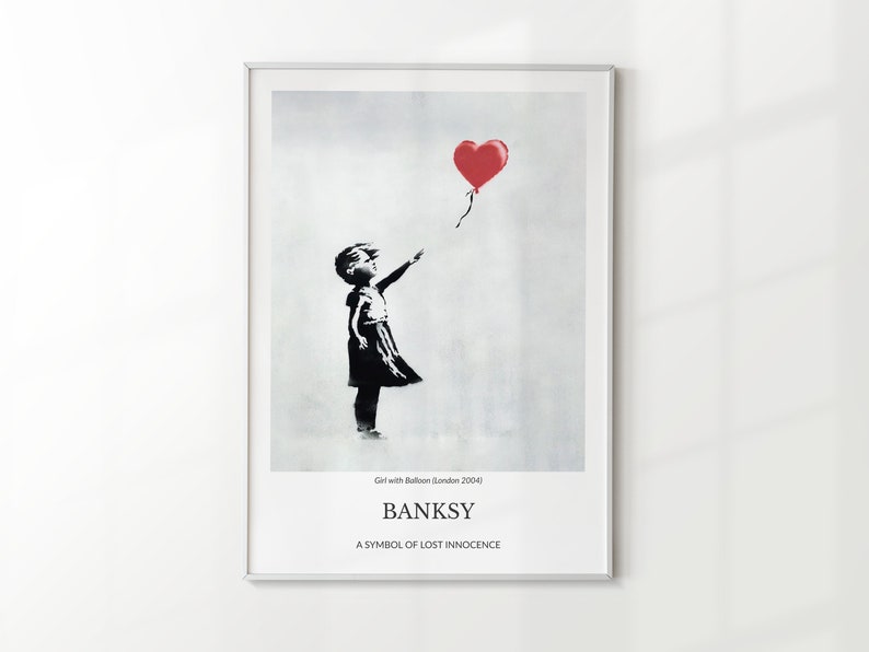 BANKSY Digital Wall Art Set of 3 | Girl With Balloon Flower Thrower ...