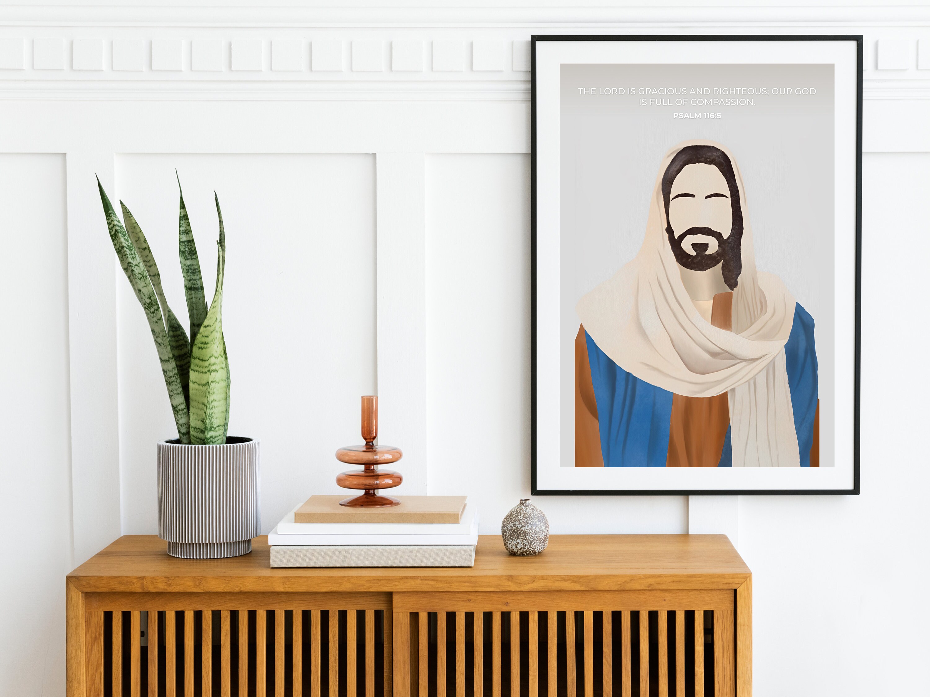 Jesus Christ Portrait Art Watercolor LDS Printable Art Psalm 116:5 ...