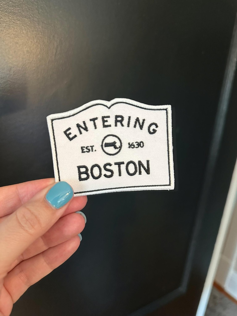 Entering Boston Embroidered Patch - Etsy