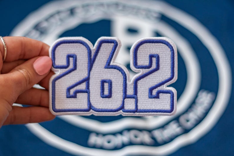 26.2 (mi) Marathon Die Cut Embroidered Milestone Patch - Etsy