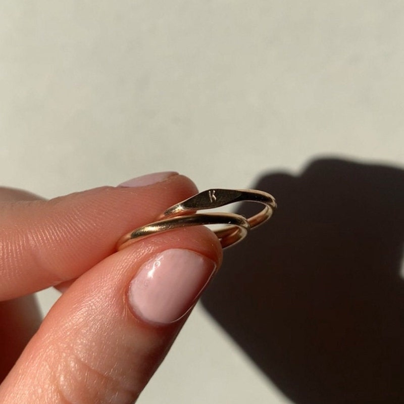 Initial Ring - Etsy