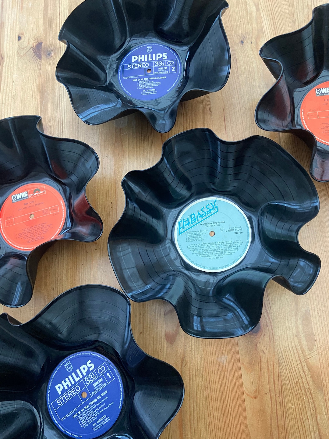 Upcycled 12" Vinyl Record Bowl Made From Vintage Lp's - Etsy