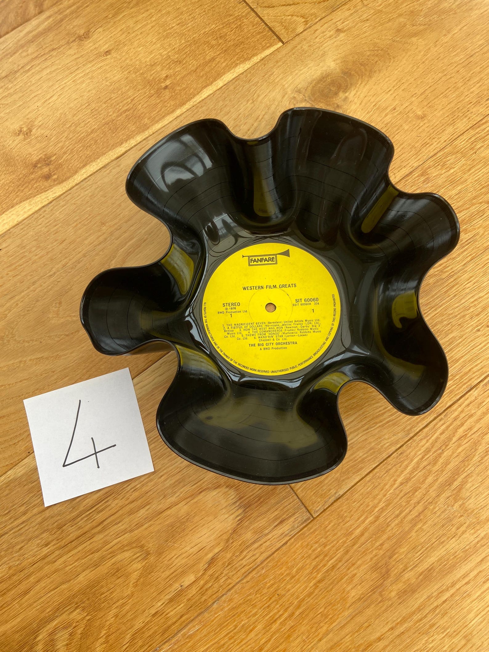 Upcycled 12" Vinyl Record Bowl Made From Vintage Lp's - Etsy