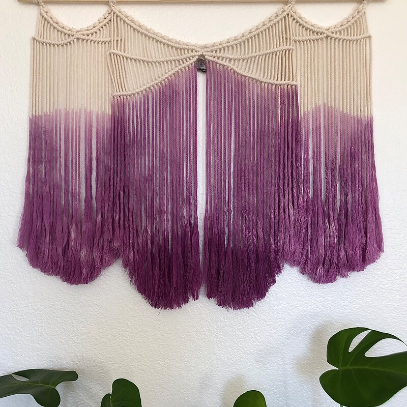 Dyed Macrame Wall Hanging - Etsy