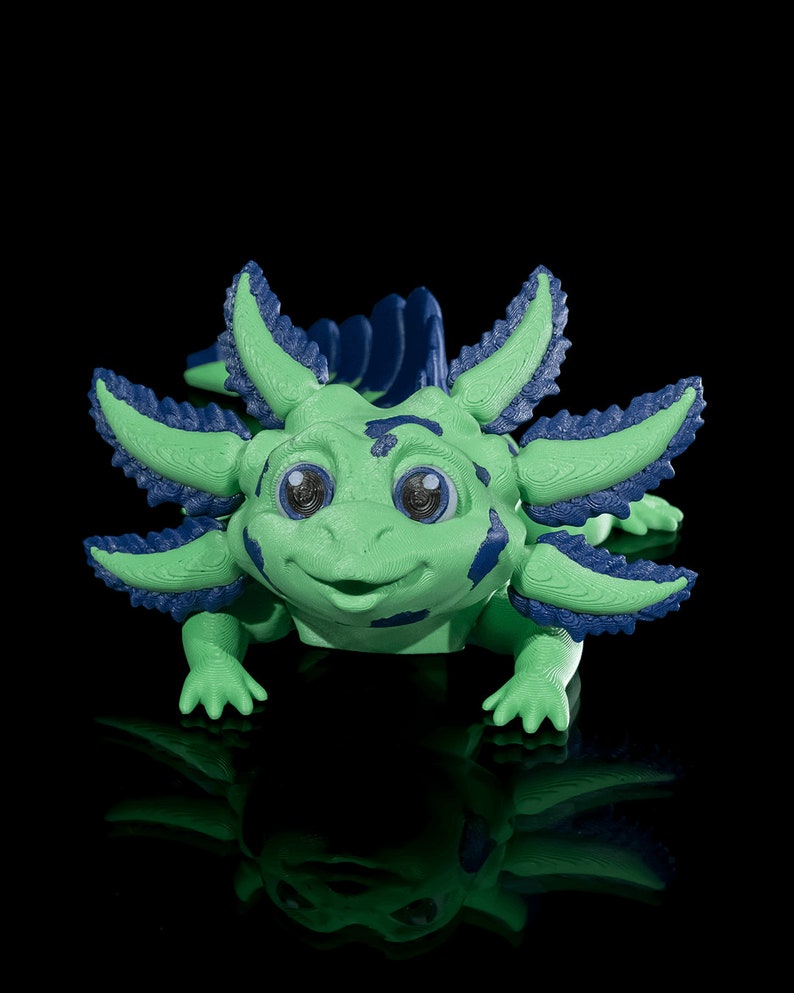 Cute 3D Printed Axolotls Figurines Unique Handmade Décor & Gifts ...