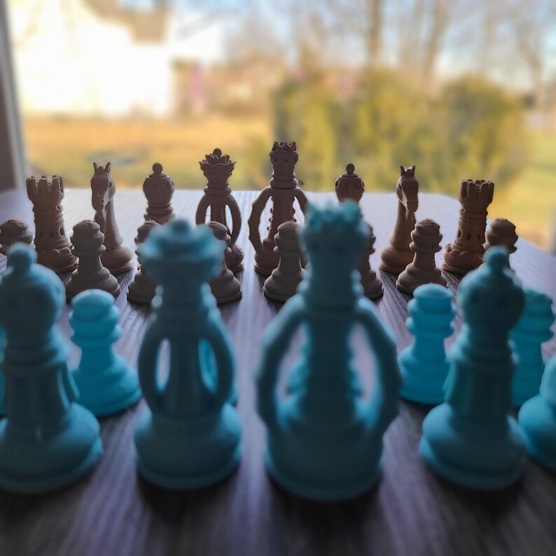 Custom Made Color Chess Pieces for Exciting Gameplay - Etsy