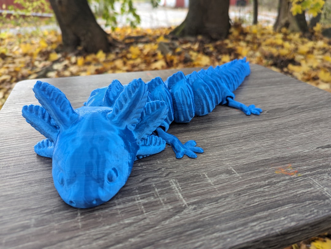 Cute 3D Printed Axolotl Fidget Toy / Flexible Articulating Sensory Pet ...