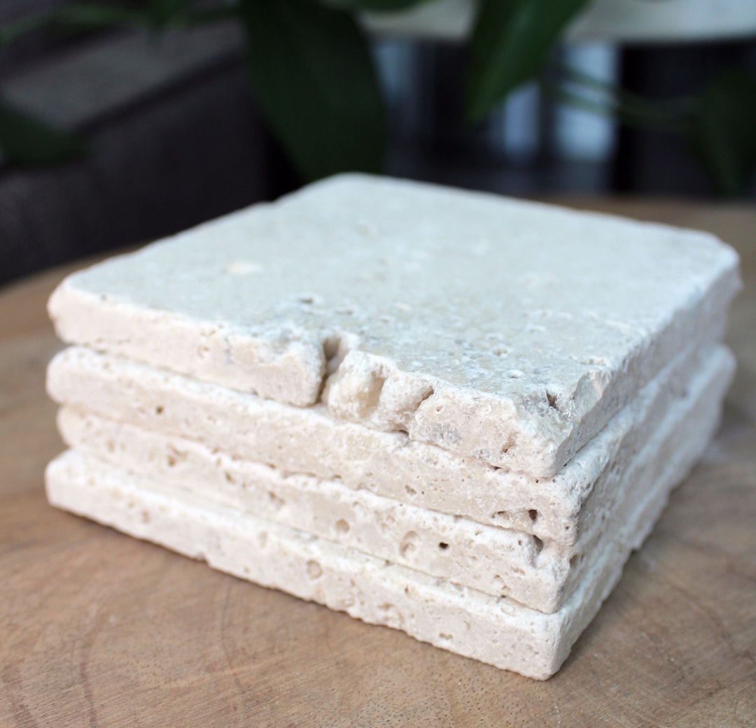 Neutral Stone Coaster Set of 4 Home Decor Housewarming Gift - Etsy