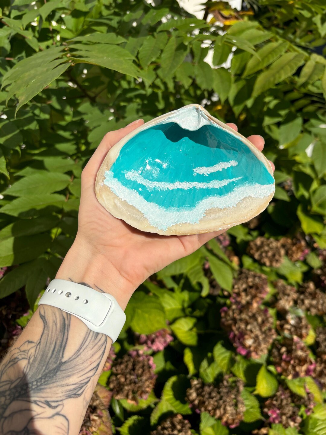 All Natural Hand Painted Sea Shell Trinket Dish / Respect the Locals ...