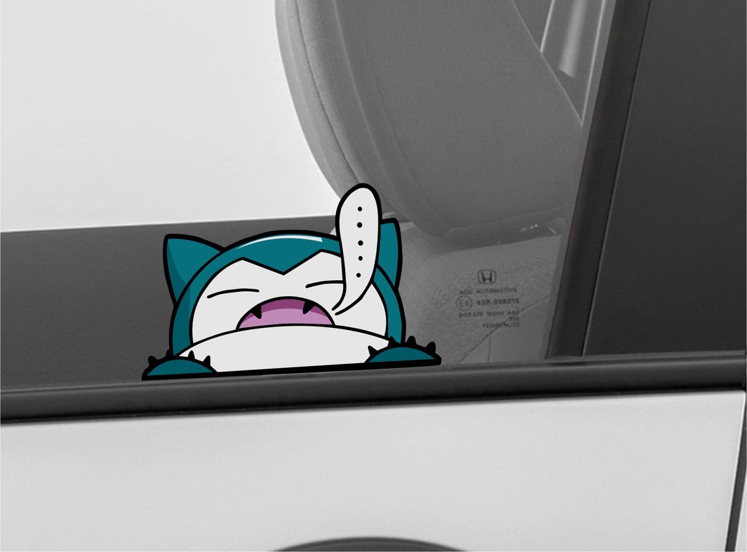 Snorlax Sleeping Peeking Peekers Peek Peekabo Bumper Window - Etsy