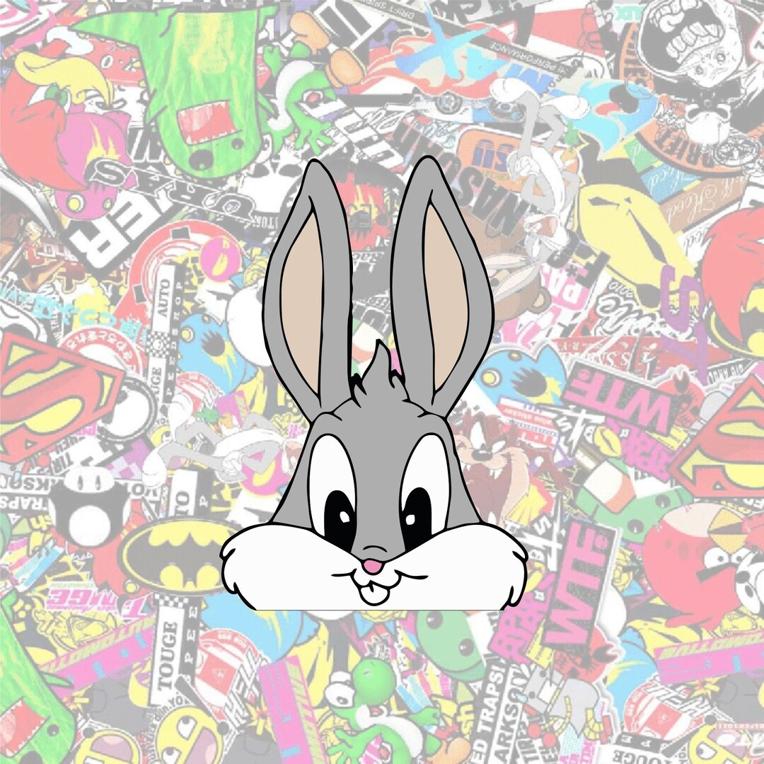 Cute Bunny Peeking Bugs Bunny Looney Tunes Car Decals - Etsy