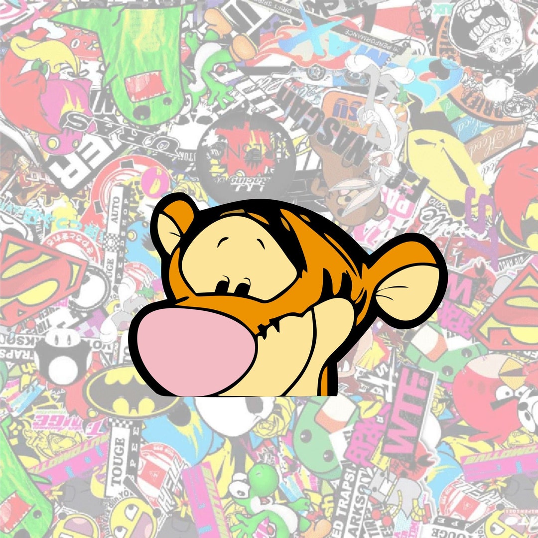 Tiger Peeking Peeker Winnie the Pooh Characters Car Decals - Etsy