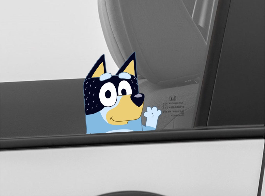 Bluey Waving Peeking Peekers Peek Peekabo Bumper Window Vinyl - Etsy Canada