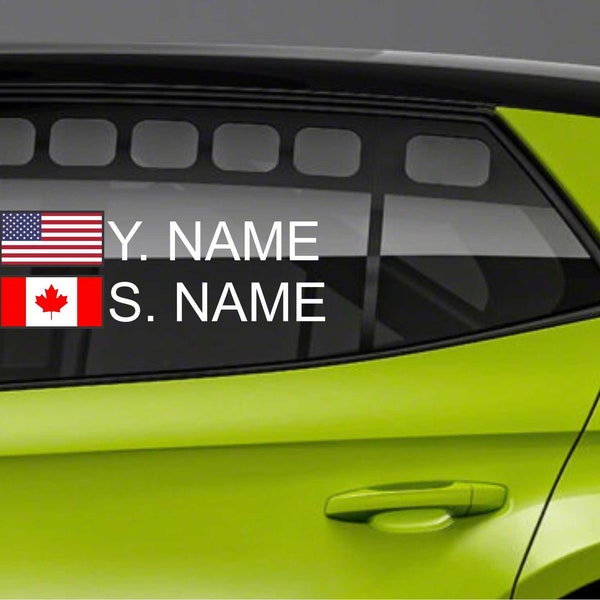 Rally Names Decal - Etsy