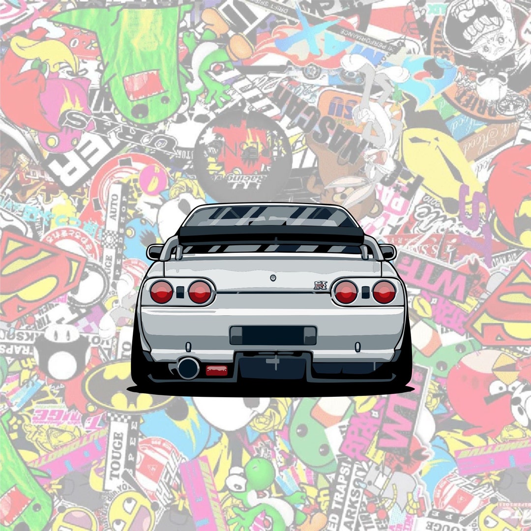 R32 Skyline GTR Car Decals Anime Stickers Laptop iPad - Etsy
