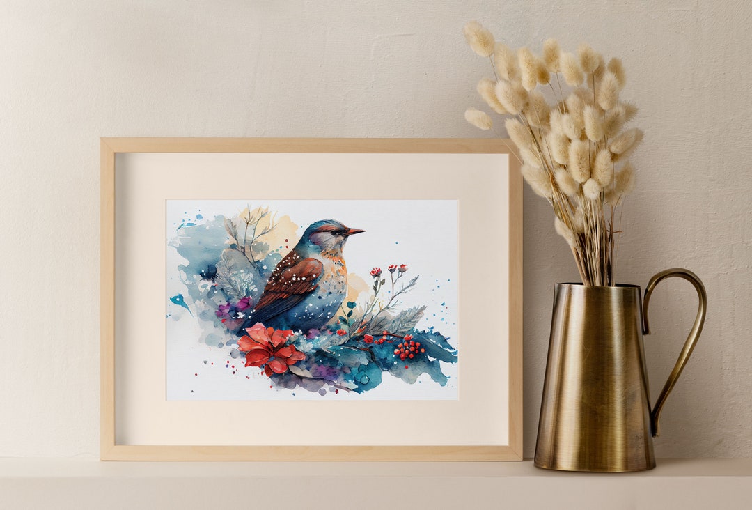 Colorful Birds Clipart Watercolor Birds Clip Art Bird - Etsy