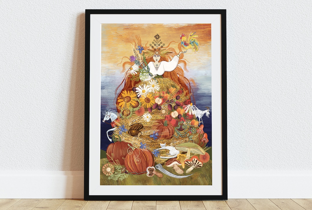 Slavic Goddess Mokosh Art Print | Pagan Earth Mother Illustration ...