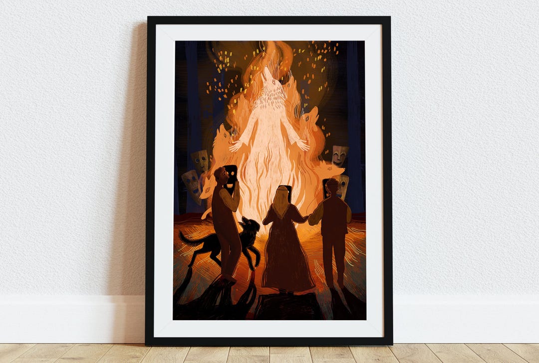 Ancestral Dog Spirit Art Print | Mystical Canine Guardians | Slavic ...
