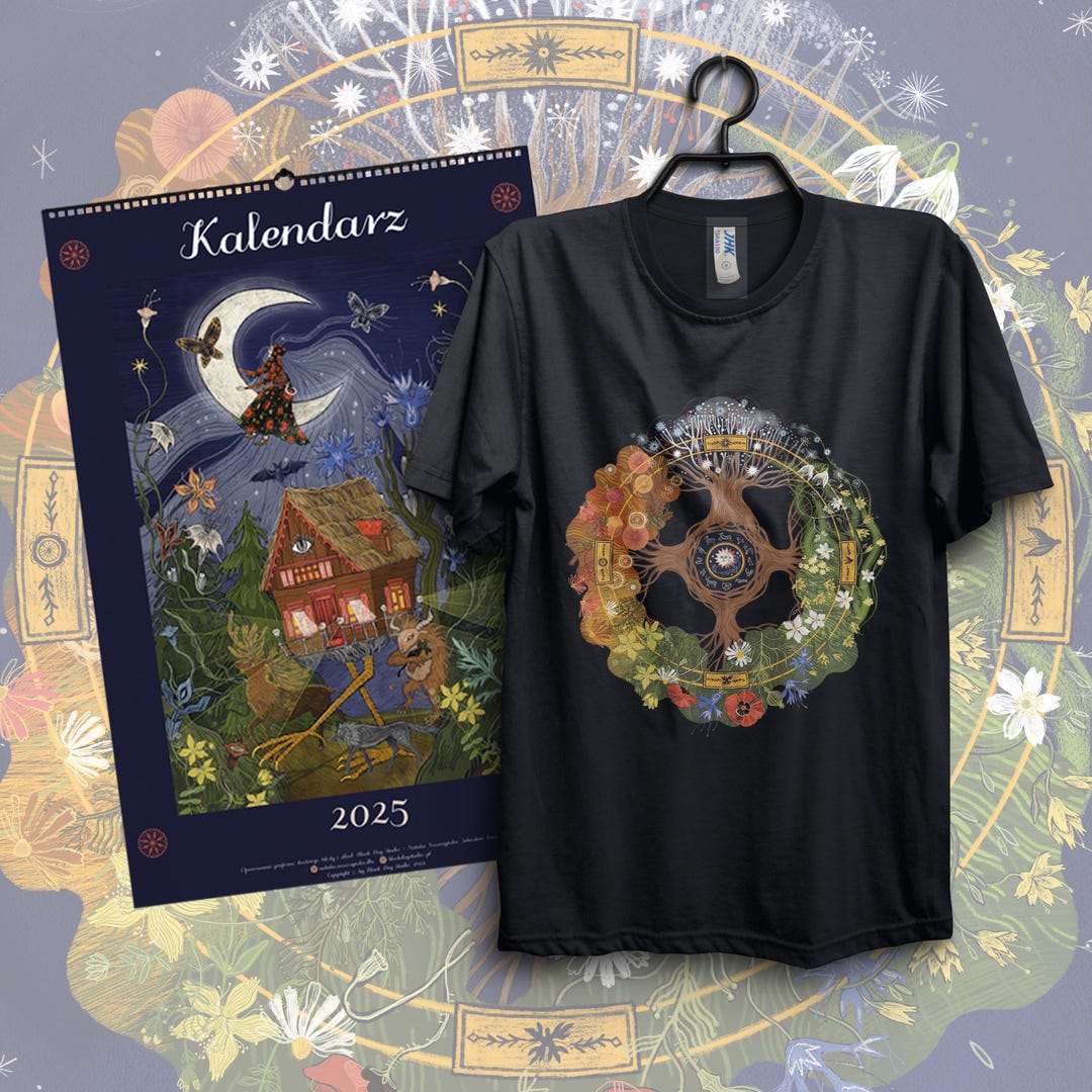 SET: Slavic Calendar 2025 by Natalia Noszczyńska Wheel of the Year T ...