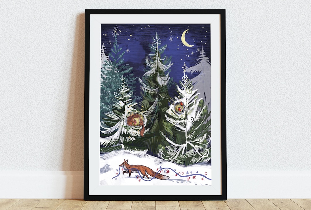 Winter Forest Art Print: Slavic Folklore Illustration - Etsy