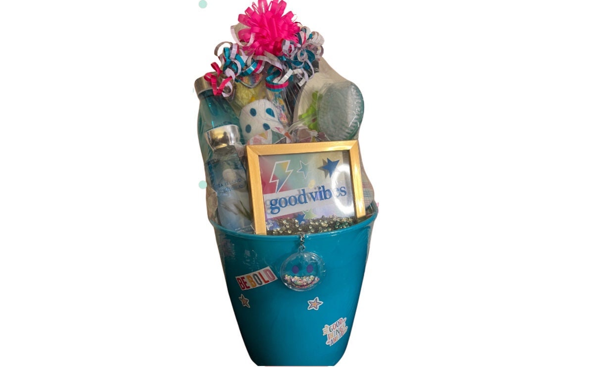 Good Vibes Tween/teen Gift Basket turquoise - Etsy