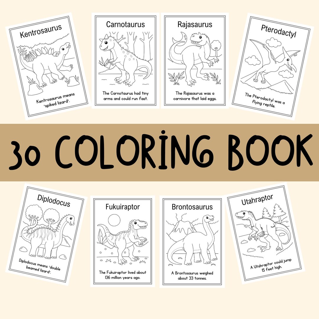 Dinosaur Coloring Pages , 30 Dinosaur Coloring, Homeschool Printables ...