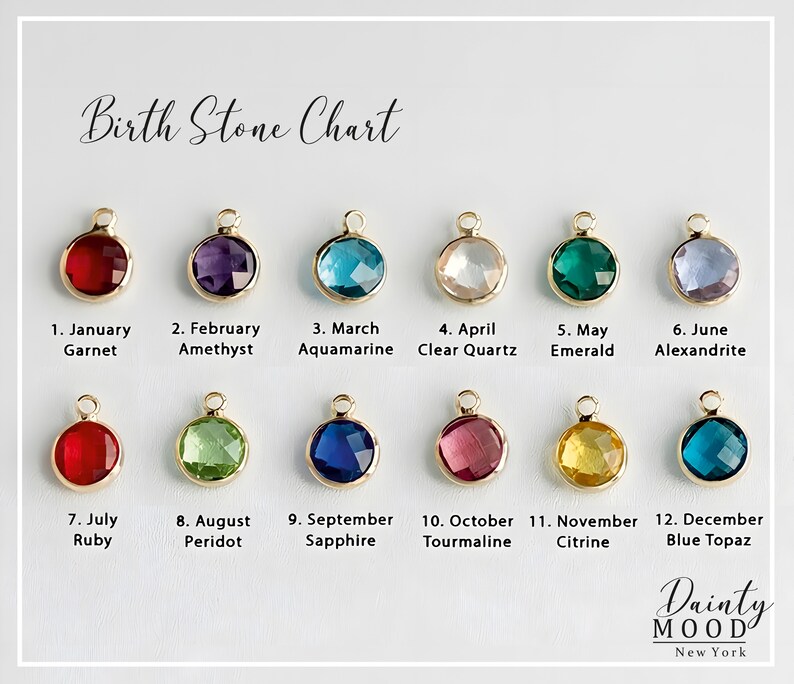 Birthstone Initial Bracelet: Personalized Charm Bracelet - Etsy