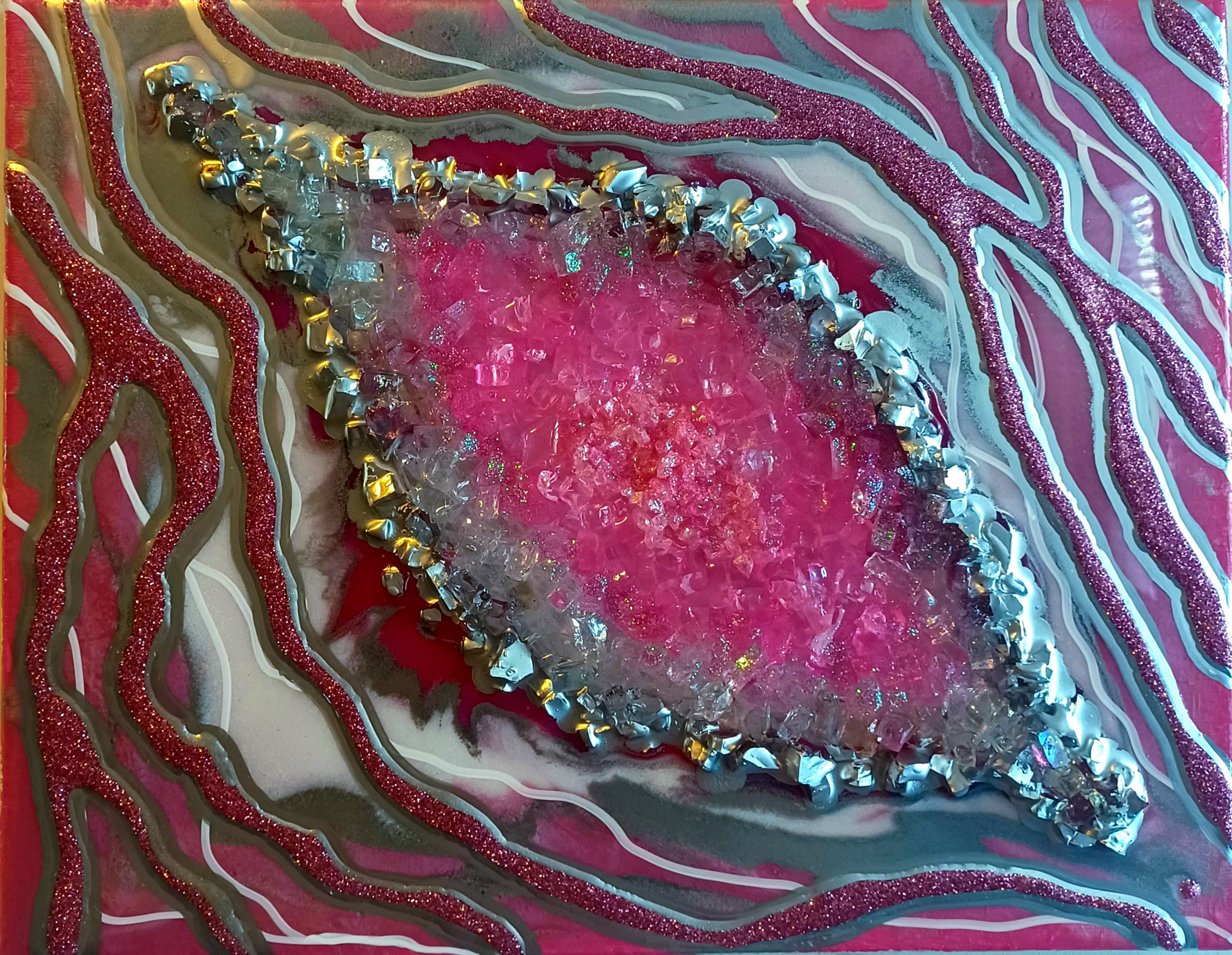 Abstract Geode Wall Art, Epoxy Resin, 3D Wall Art, Choose Your Color ...