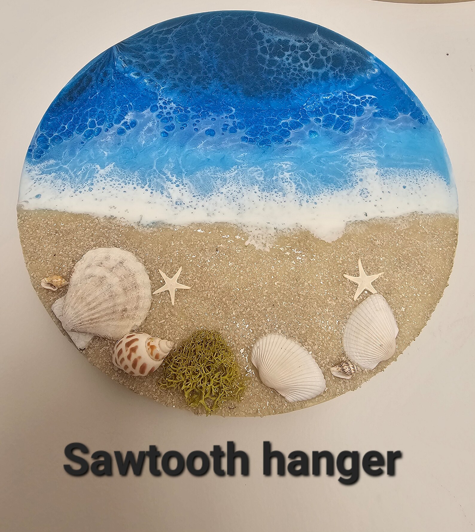 Round/heart Shaped Resin Beach Wall Art, 3D Beach Wall Art, Resin ...