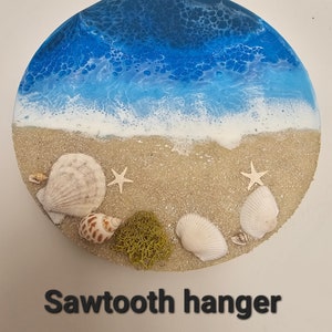 Round/heart Shaped Resin Beach Wall Art, 3D Beach Wall Art, Resin ...