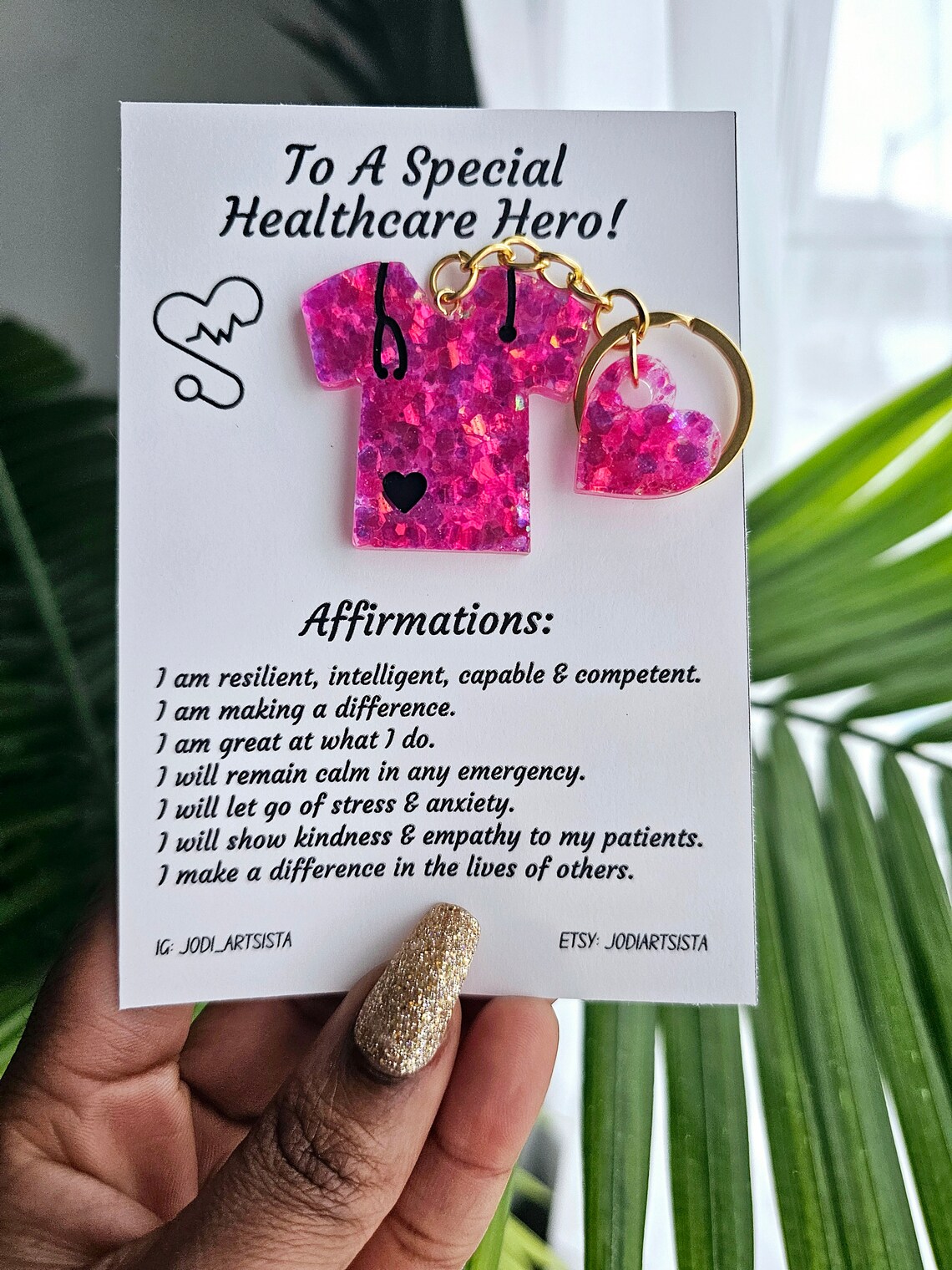 Healthcare Hero Keyring, Medical Staff Accessory With Affirmations ...