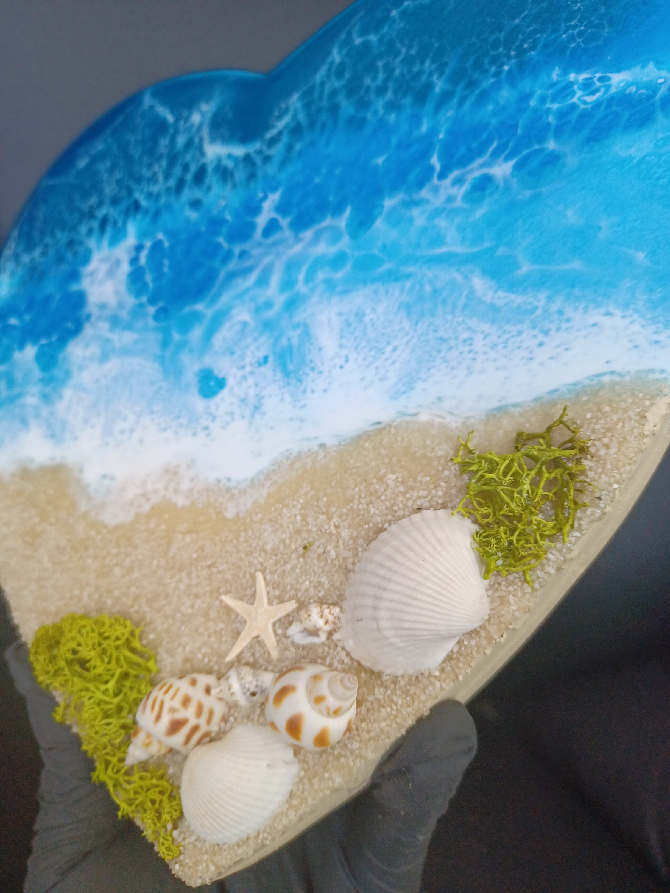 Round/heart Shaped Resin Beach Wall Art 3D Beach Wall Art - Etsy Canada