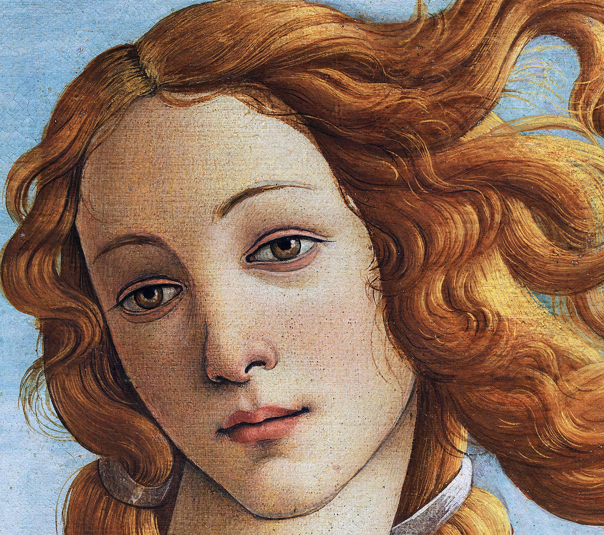 The Birth of Venus Print close Up by Sandro Botticelli, Italian ...