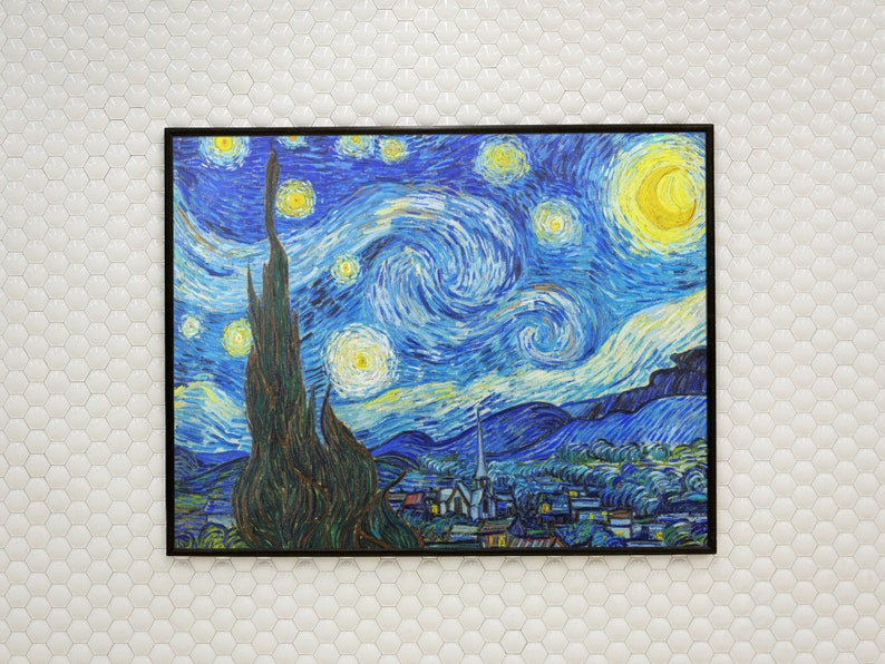 The Starry Night Print, Vincent Van Gogh Print, Van Gogh Starry Night ...