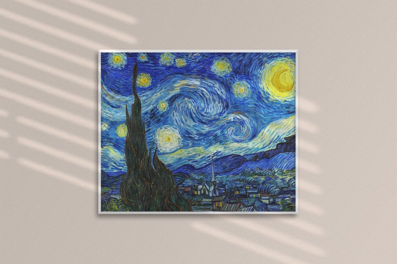 The Starry Night Print, Vincent Van Gogh Print, Van Gogh Starry Night ...