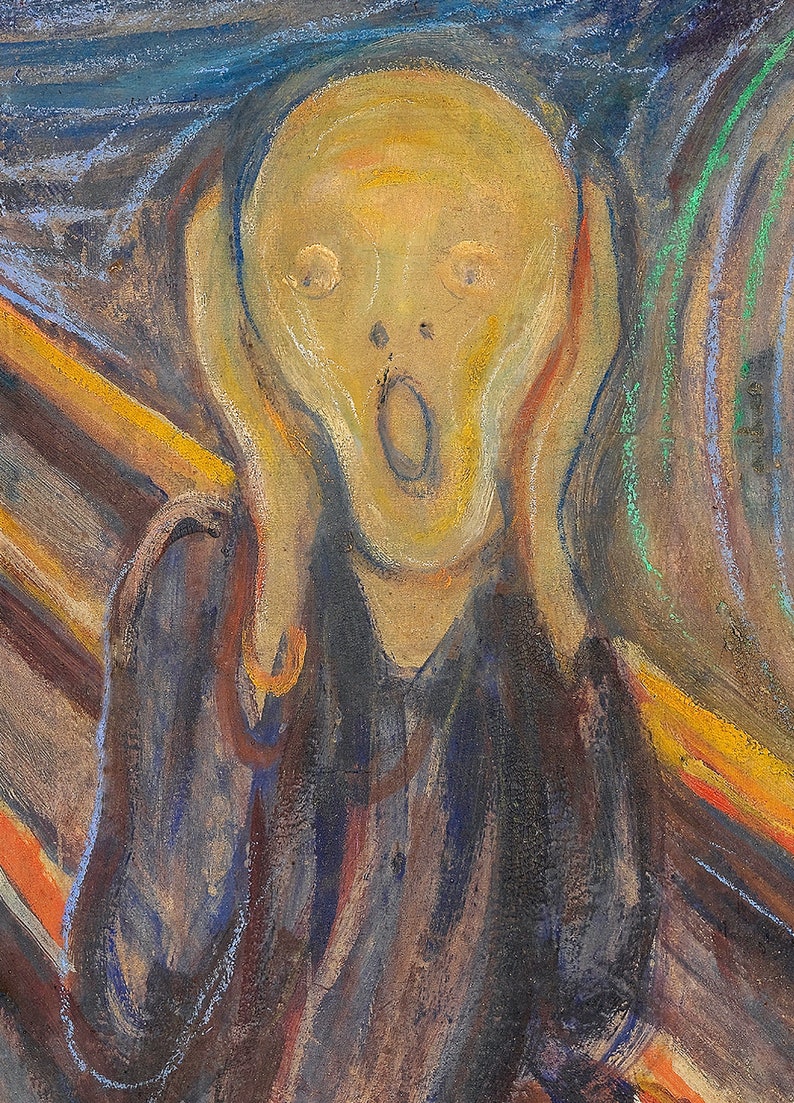 The Scream Print by Edvard Munch 1893 Famous Scream Painting - Etsy