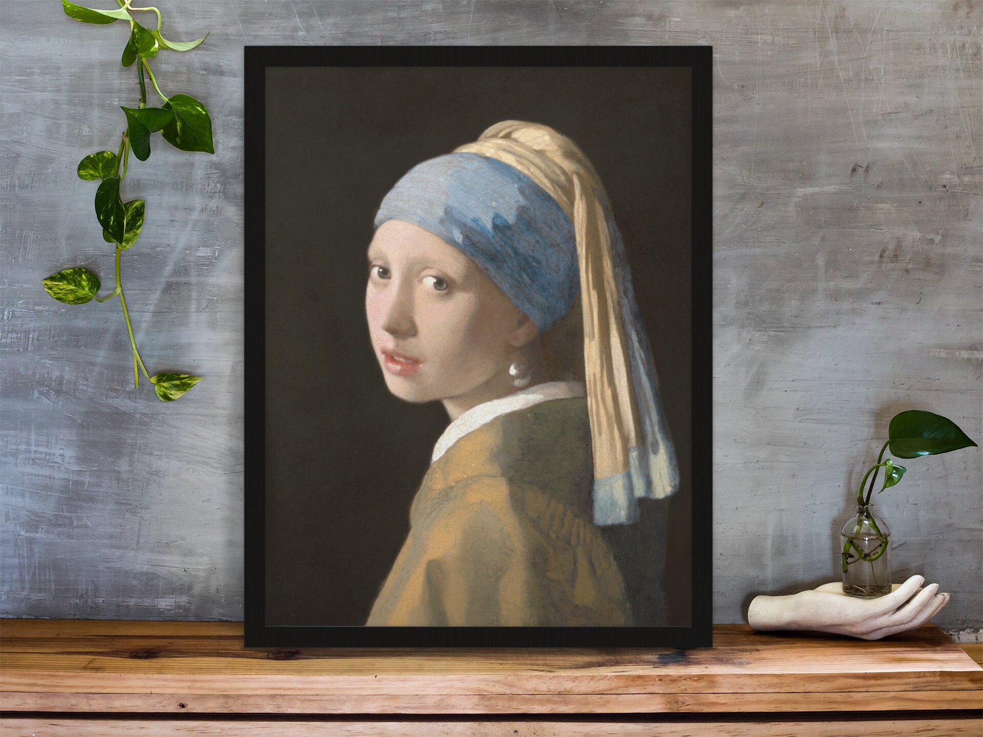 Girl With A Pearl Earring Print Johannes Vermeer Painting - Etsy