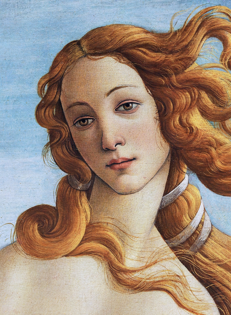The Birth of Venus Print close Up by Sandro Botticelli, Italian Painting, Famous Art, Aphrodite ...