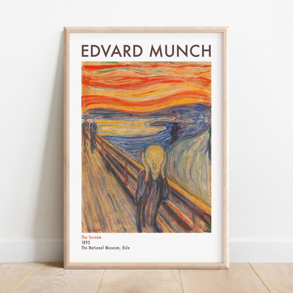 Munch the Scream Poster - Etsy