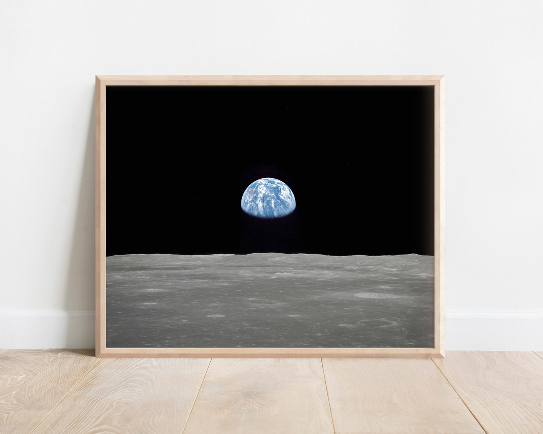 Earthrise on the Moon Poster Earth From the Moon NASA Poster Space ...