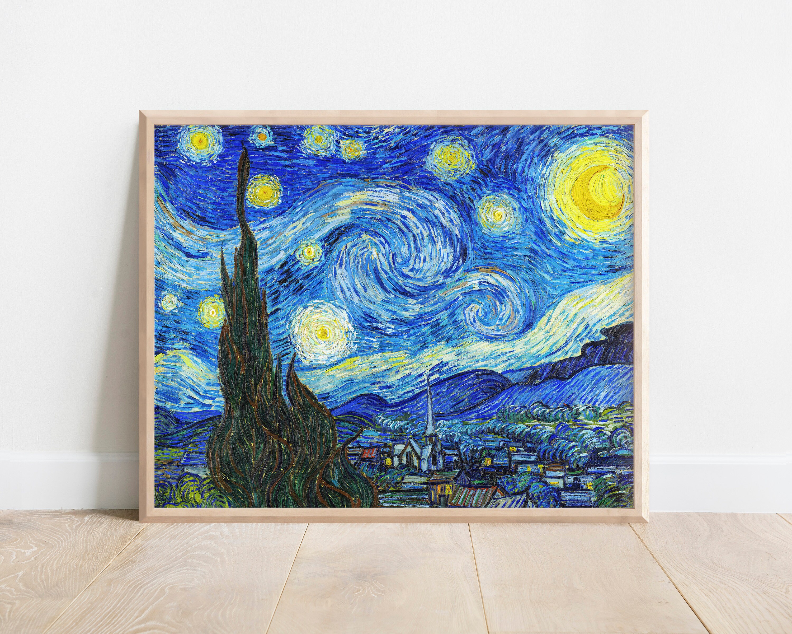 The Starry Night Print, Vincent Van Gogh Print, Van Gogh Starry Night ...