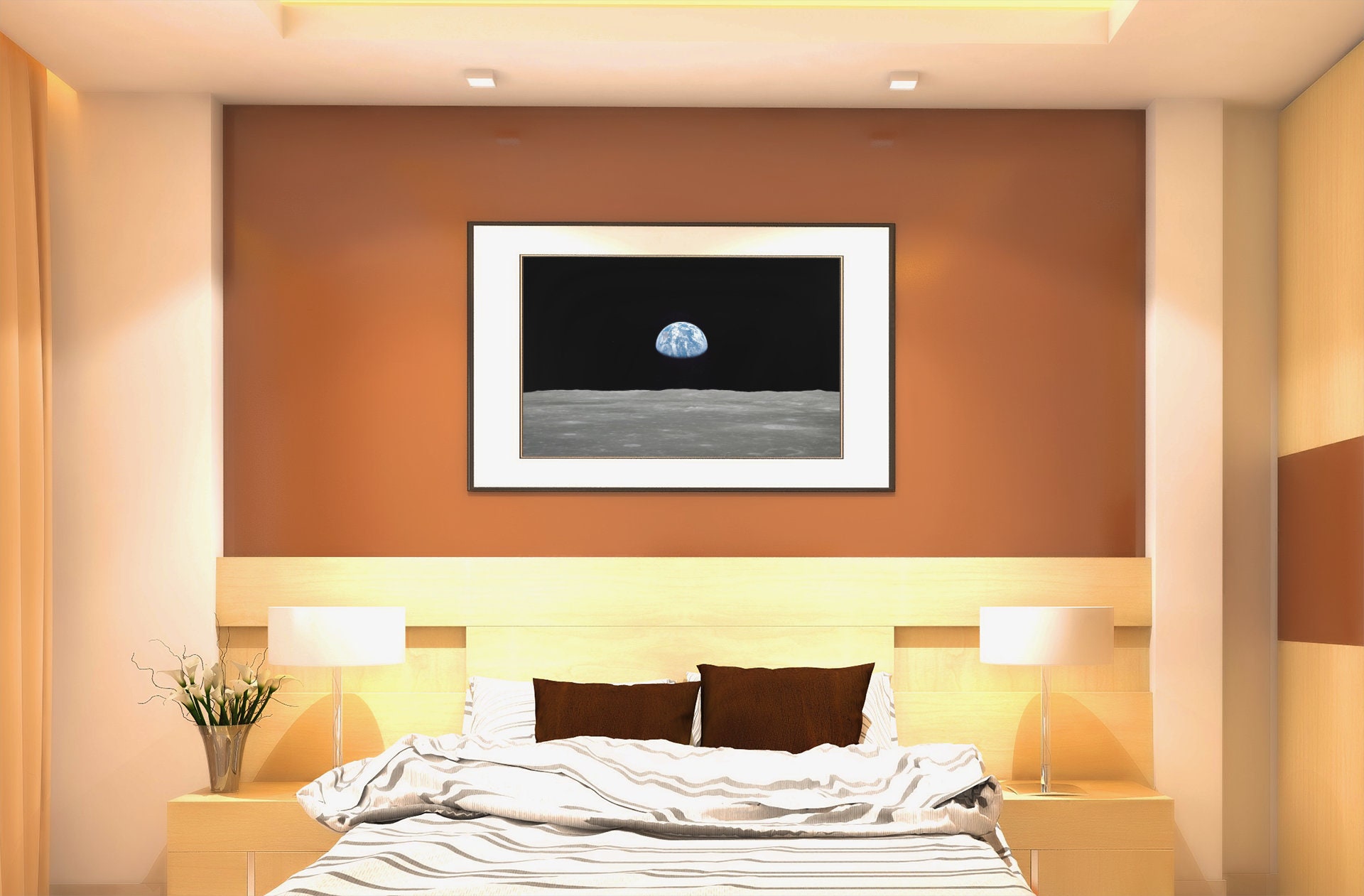 Earthrise on the Moon Poster Earth From the Moon NASA Poster Space ...